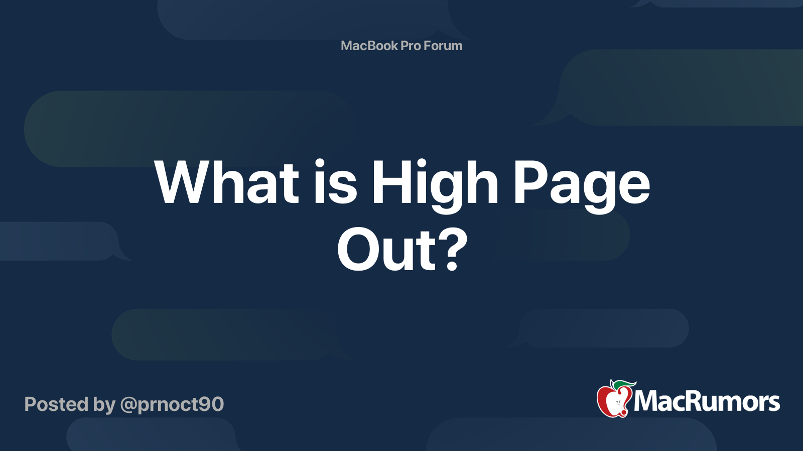 What is High Page Out? | MacRumors Forums