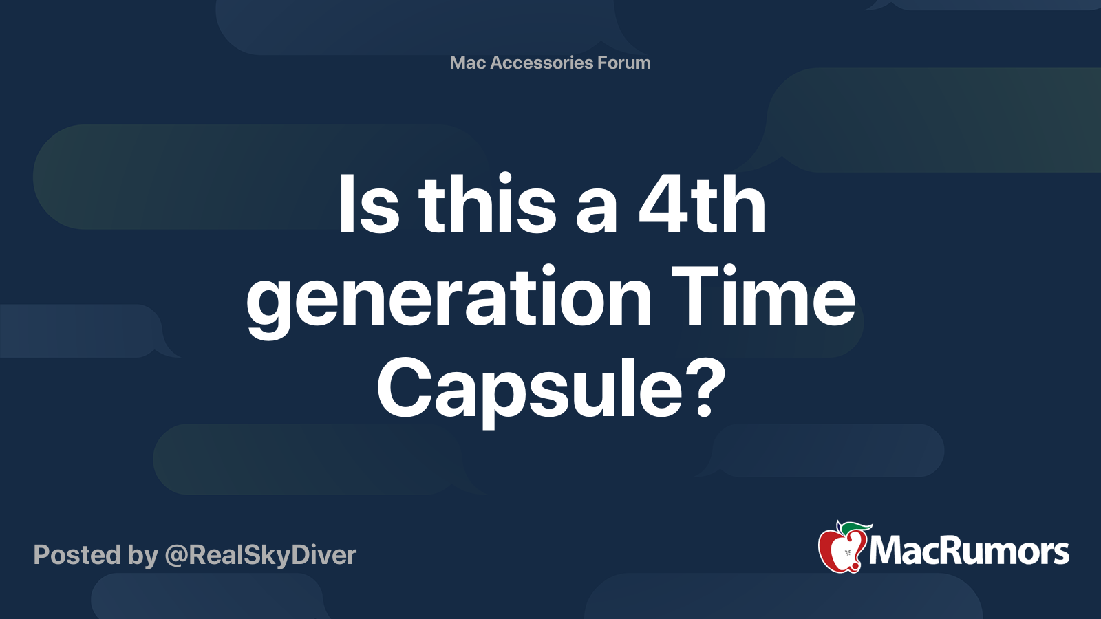 Is this a 4th generation Time Capsule? | MacRumors Forums