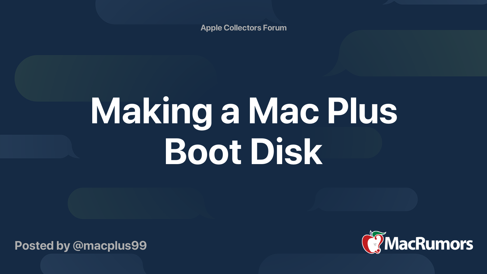 Making a Mac Plus Boot Disk | MacRumors Forums