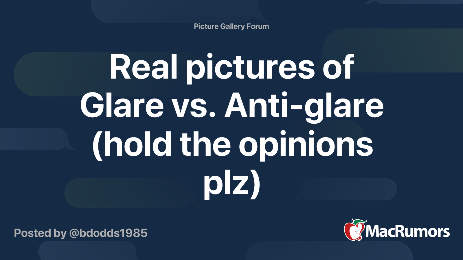 Real Pictures Of Glare Vs Anti Glare Hold The Opinions Plz Macrumors Forums