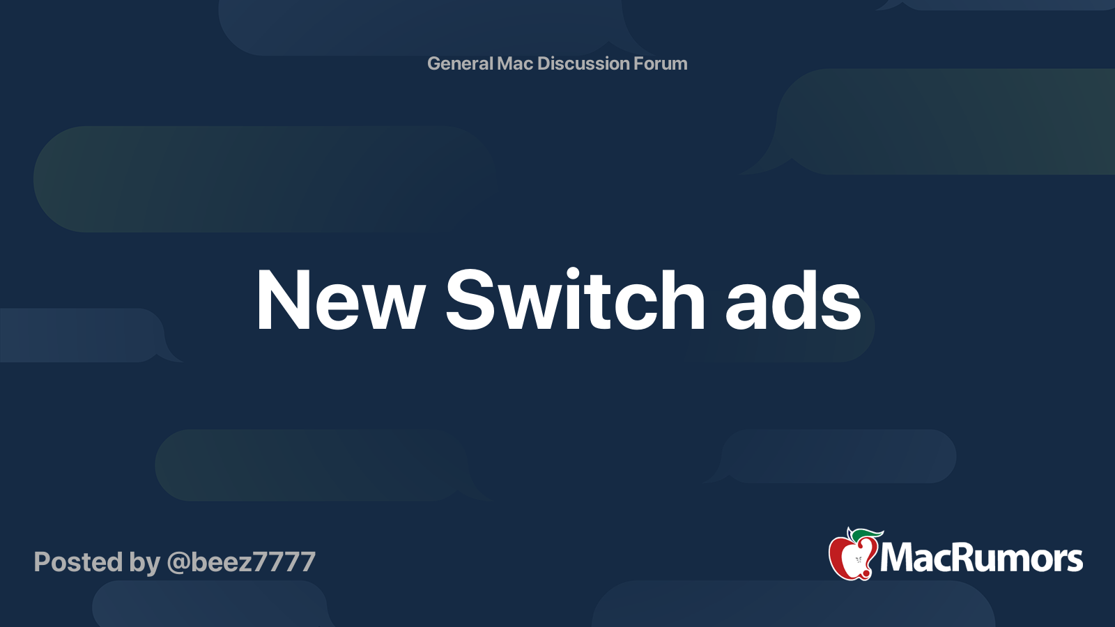 New Switch ads | MacRumors Forums