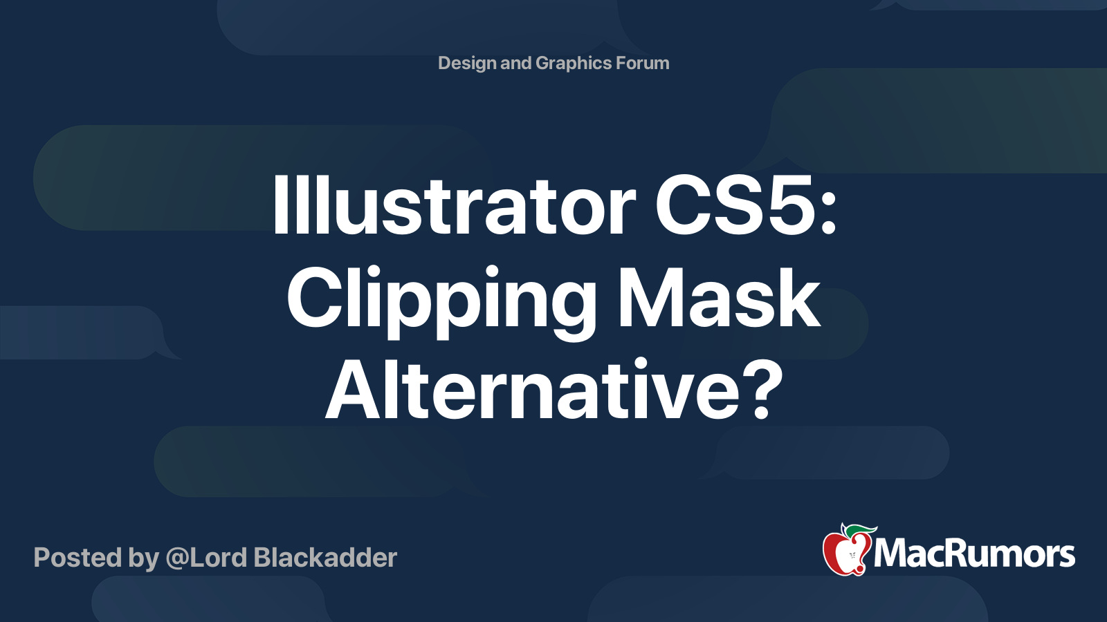 Illustrator CS5: Clipping Mask Alternative? | MacRumors Forums