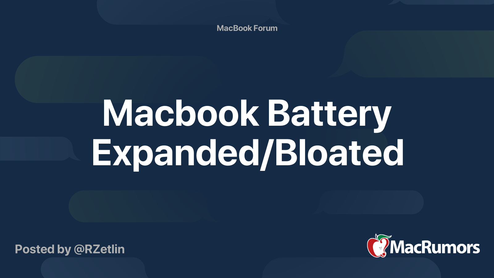 Macbook Battery Expanded/Bloated | MacRumors Forums