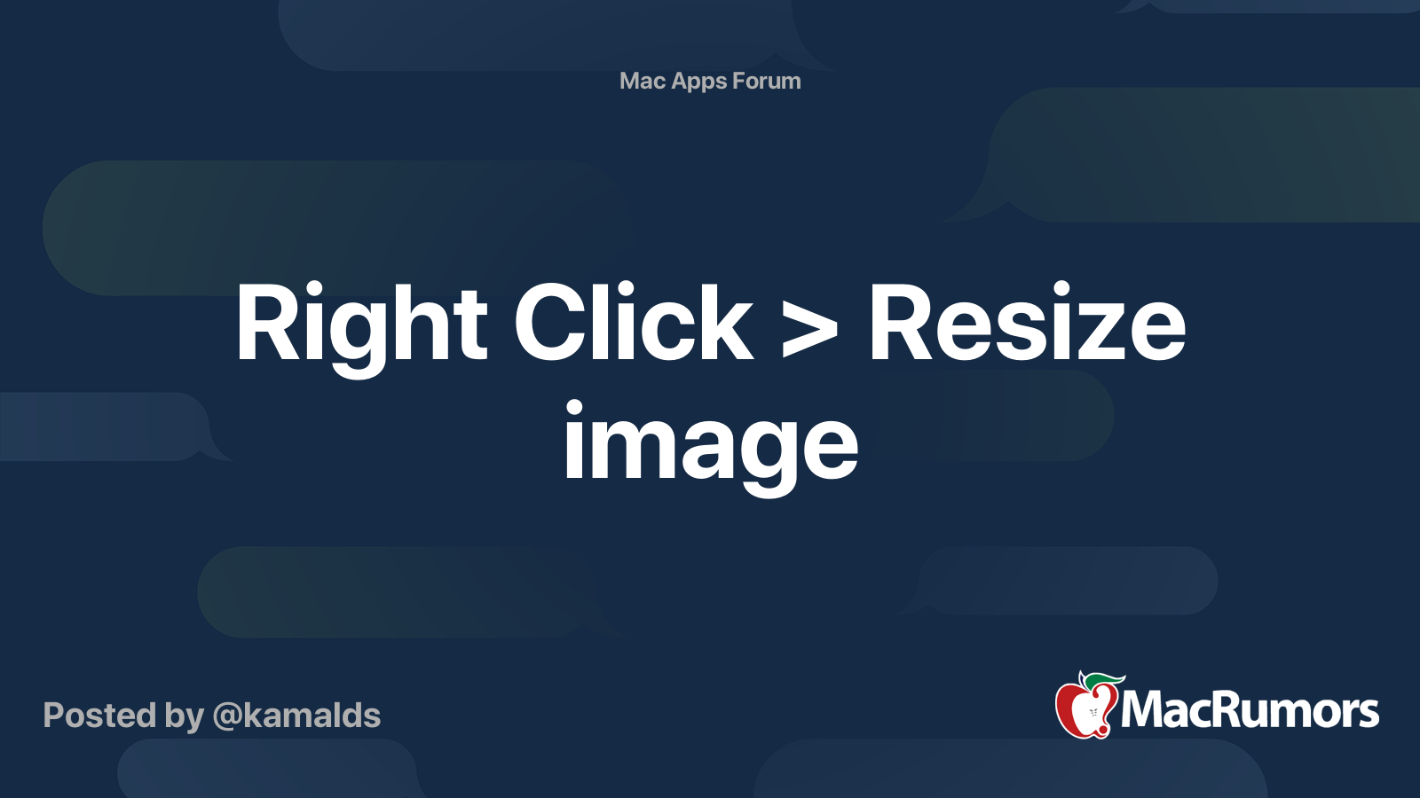Right Click Resize Image Macrumors Forums