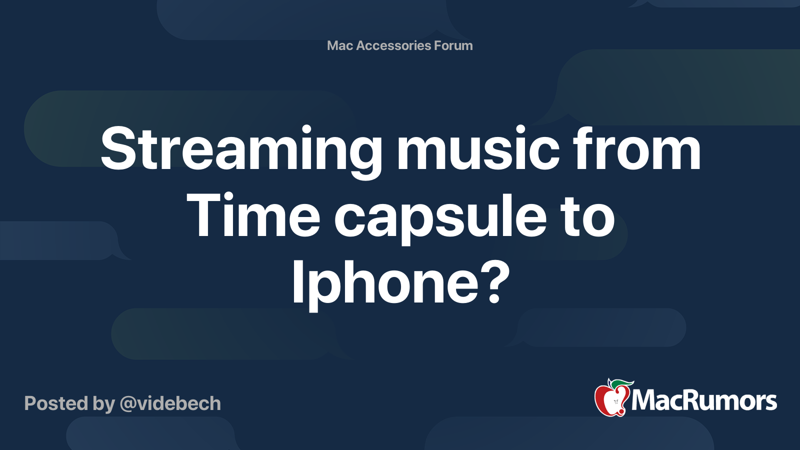 Streaming music from Time capsule to Iphone? | MacRumors Forums