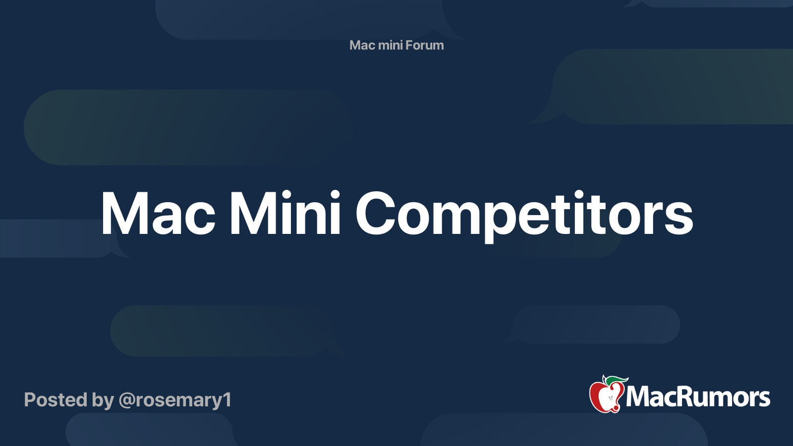 Mac Mini Competitors | MacRumors Forums