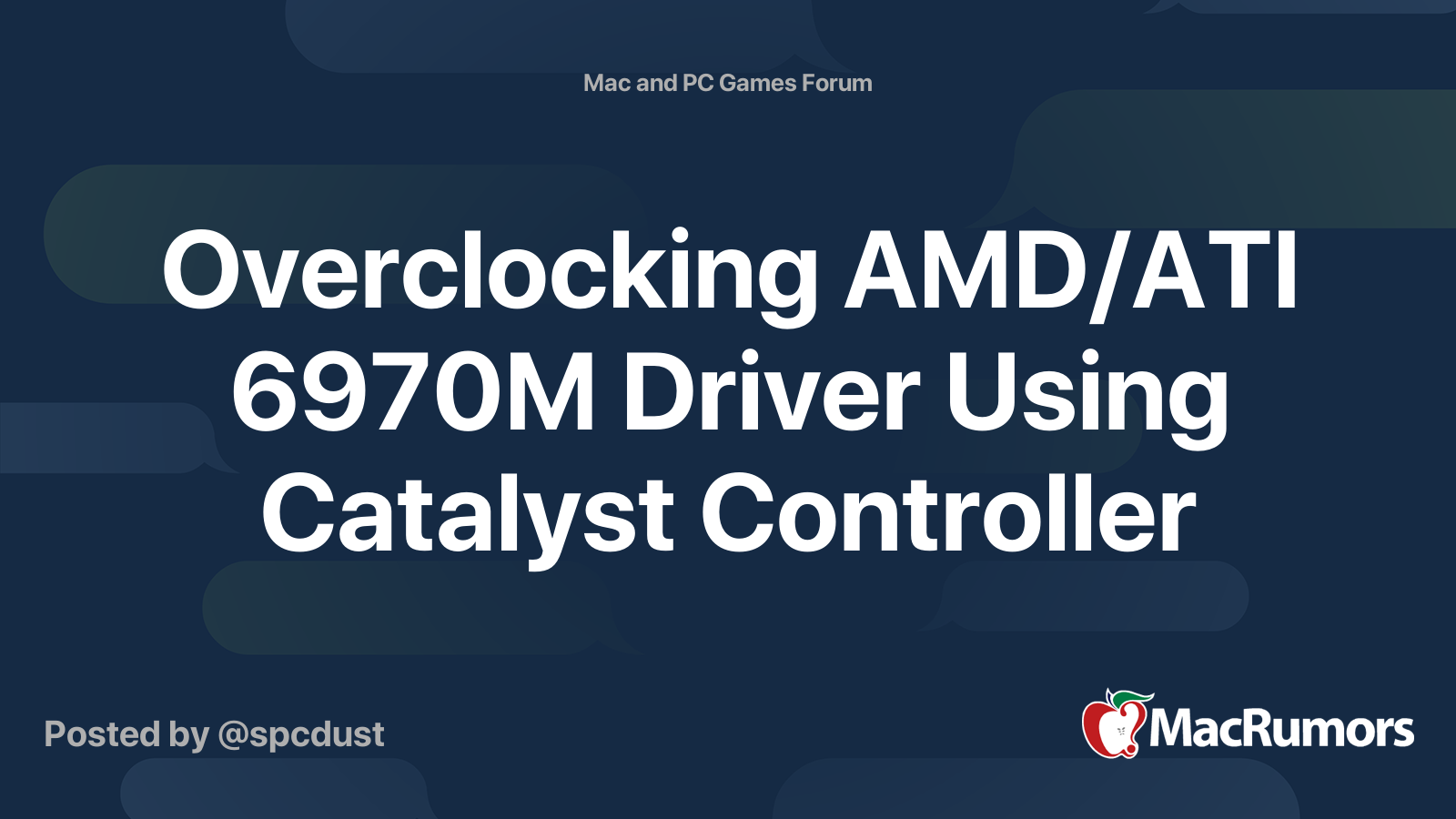 Overclocking AMD/ATI 6970M Driver Using Catalyst Controller | MacRumors ...