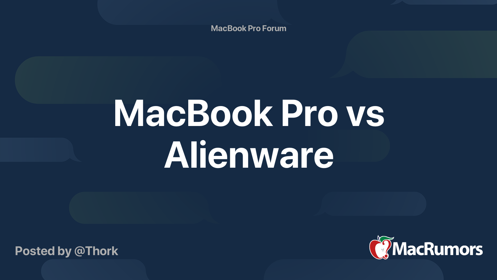 Macbook Pro Vs Alienware Macrumors Forums