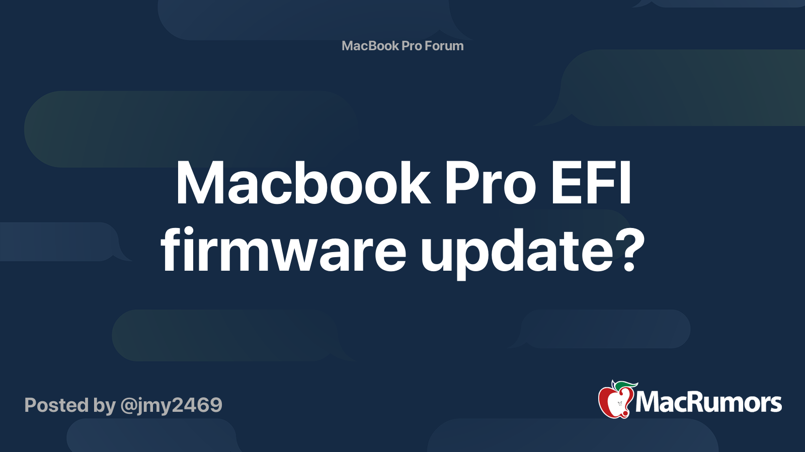 Macbook Pro EFI firmware update? | MacRumors Forums