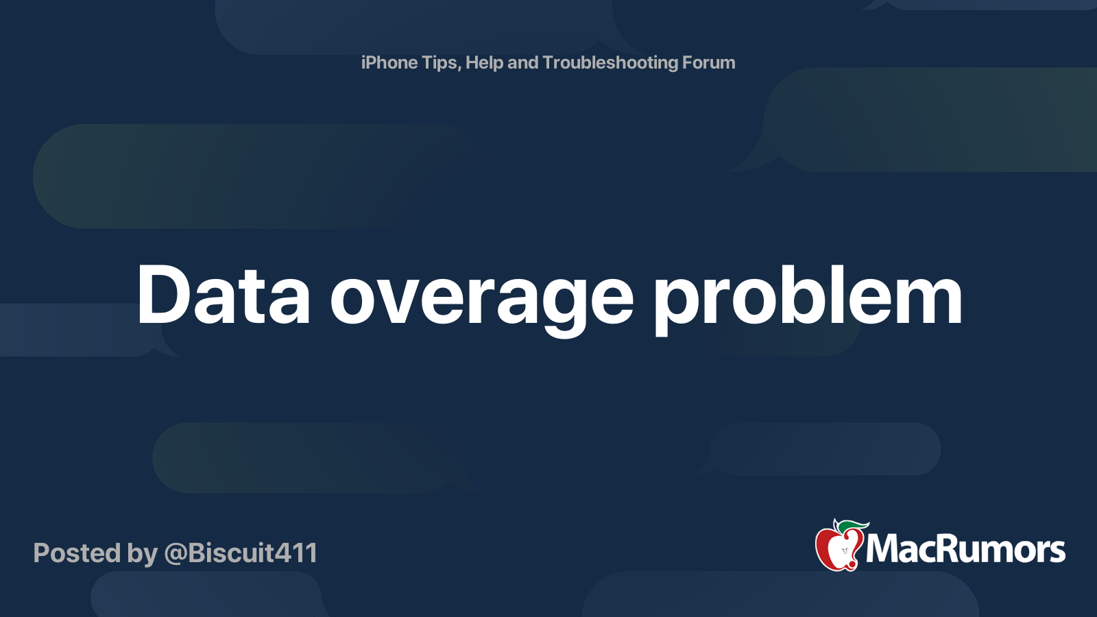 Data overage problem | MacRumors Forums