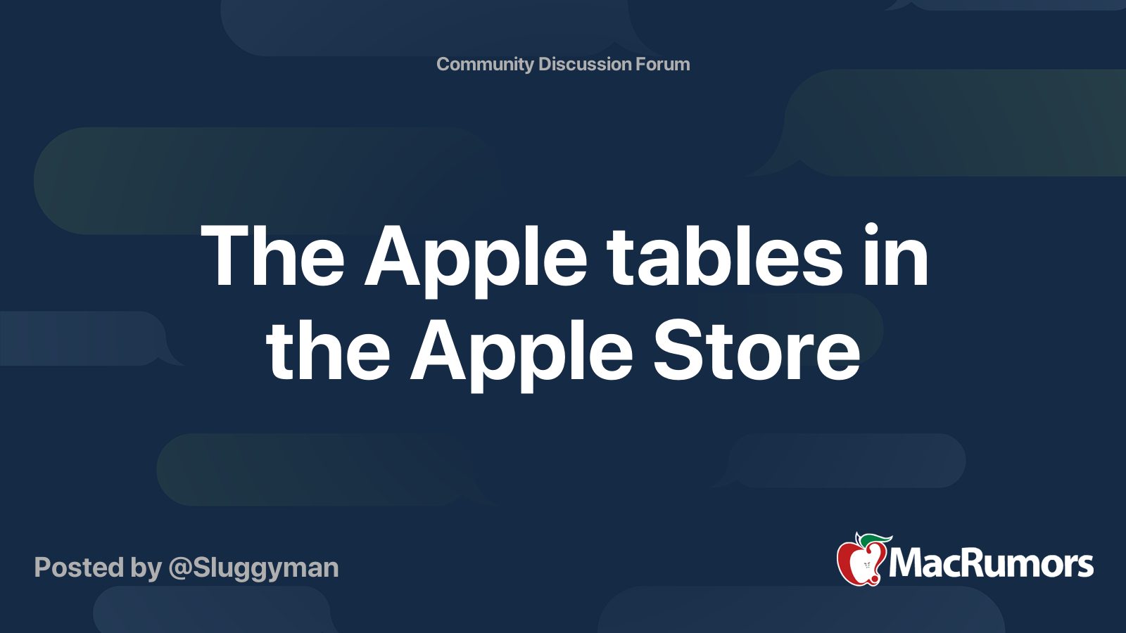 The Apple tables in the Apple Store | MacRumors Forums