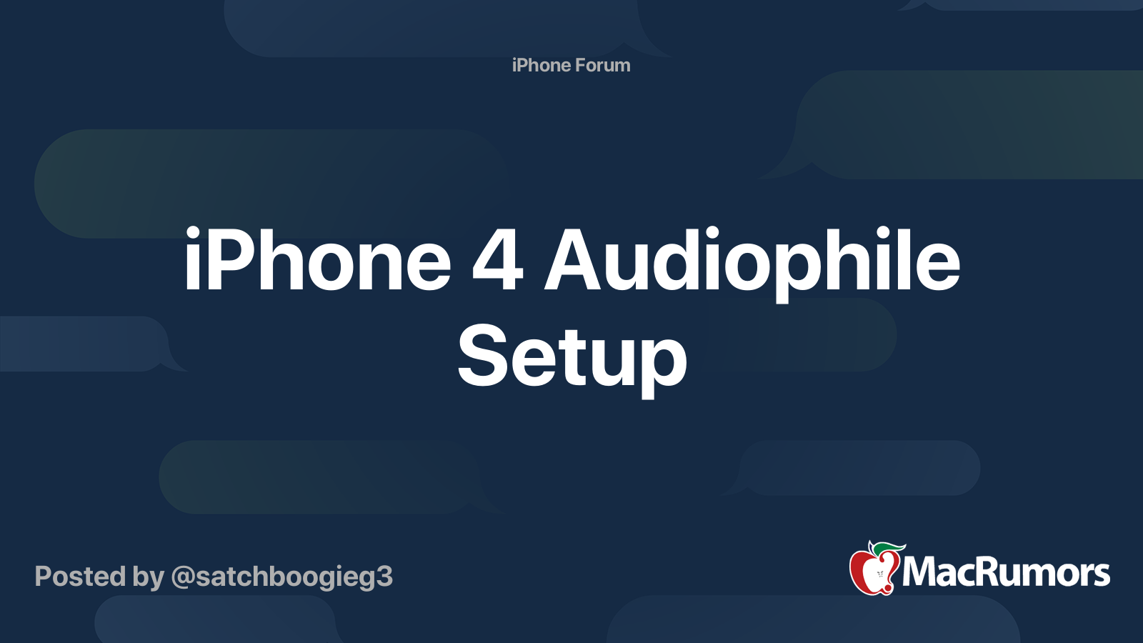 iPhone 4 Audiophile Setup | MacRumors Forums
