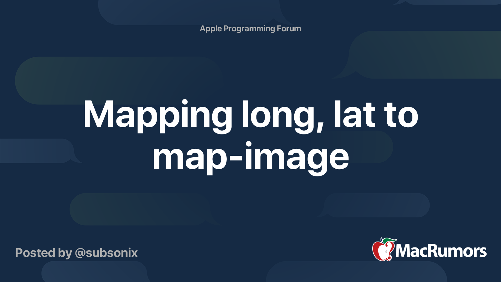 Mapping long, lat to map-image | MacRumors Forums