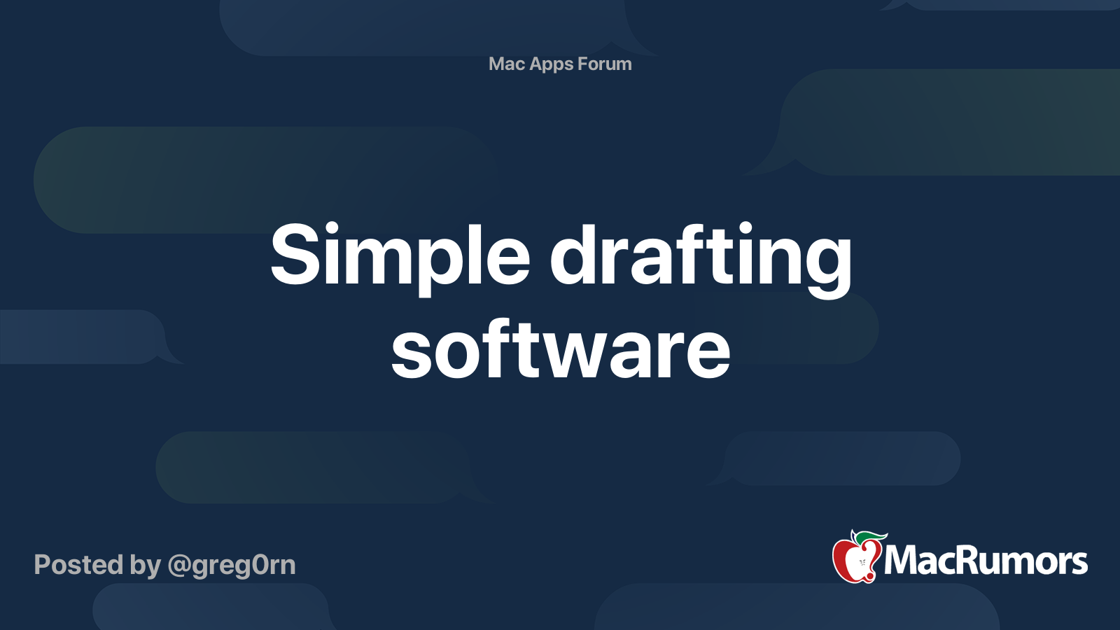 Simple drafting software | MacRumors Forums