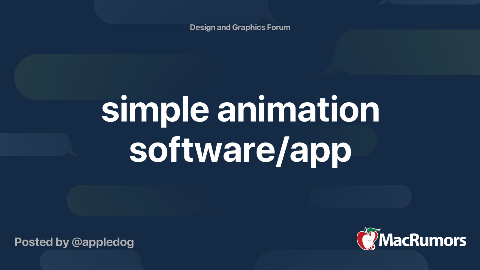 simple animation software/app | MacRumors Forums