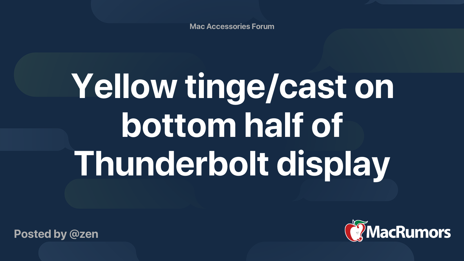 Yellow tinge/cast on bottom half of Thunderbolt display | MacRumors Forums