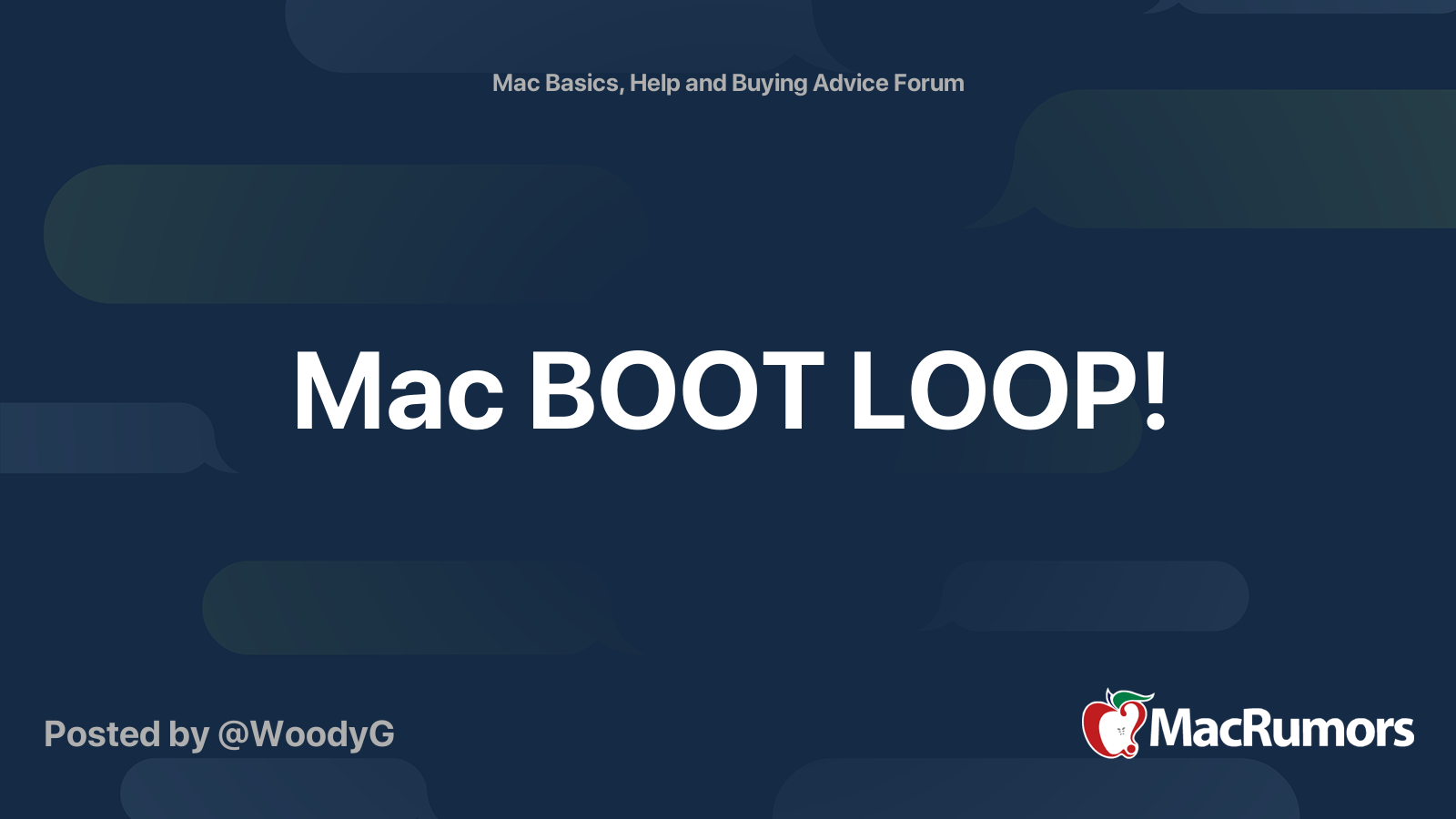 Mac BOOT LOOP! | MacRumors Forums