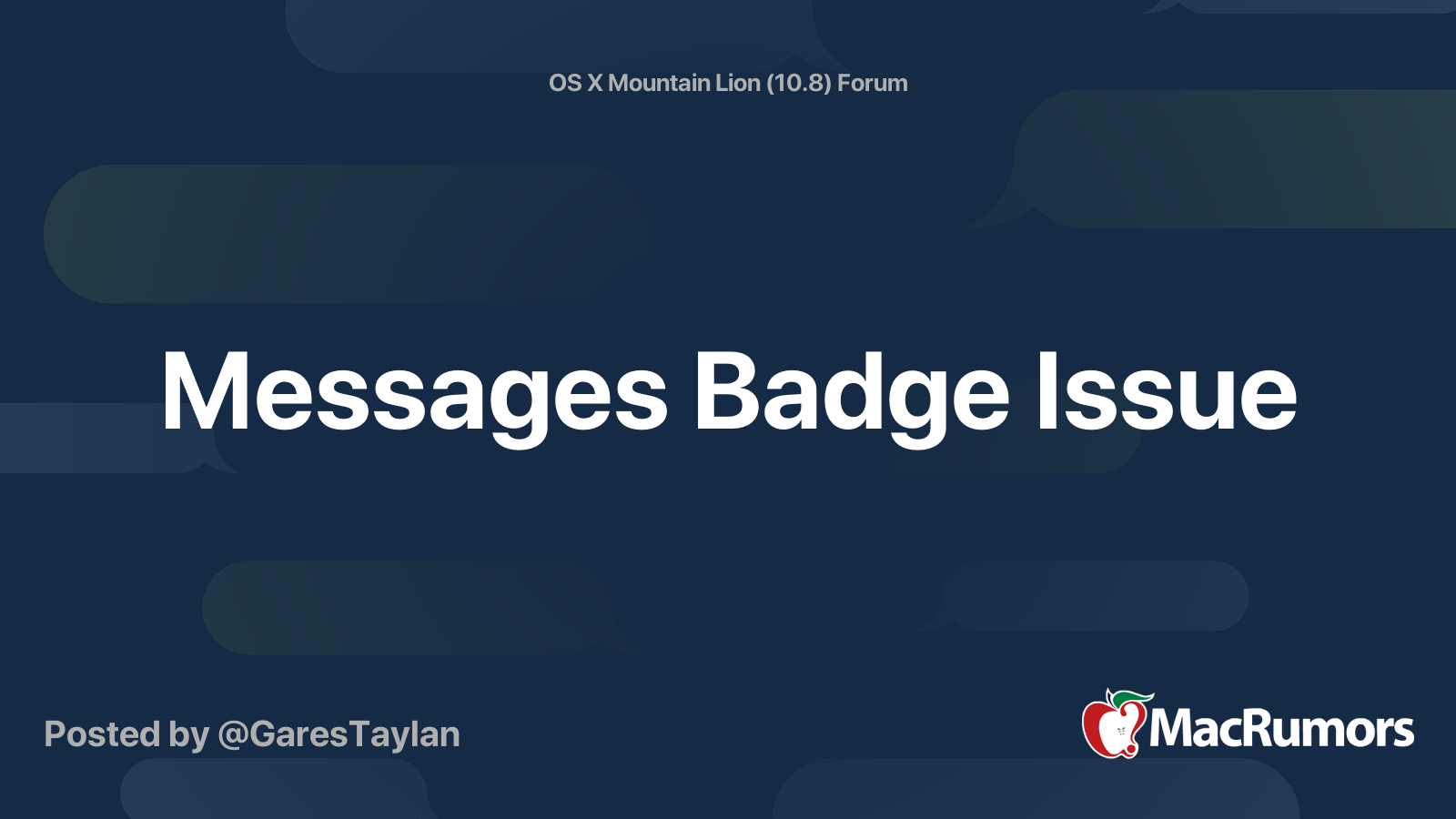 Messages Badge Issue | MacRumors Forums
