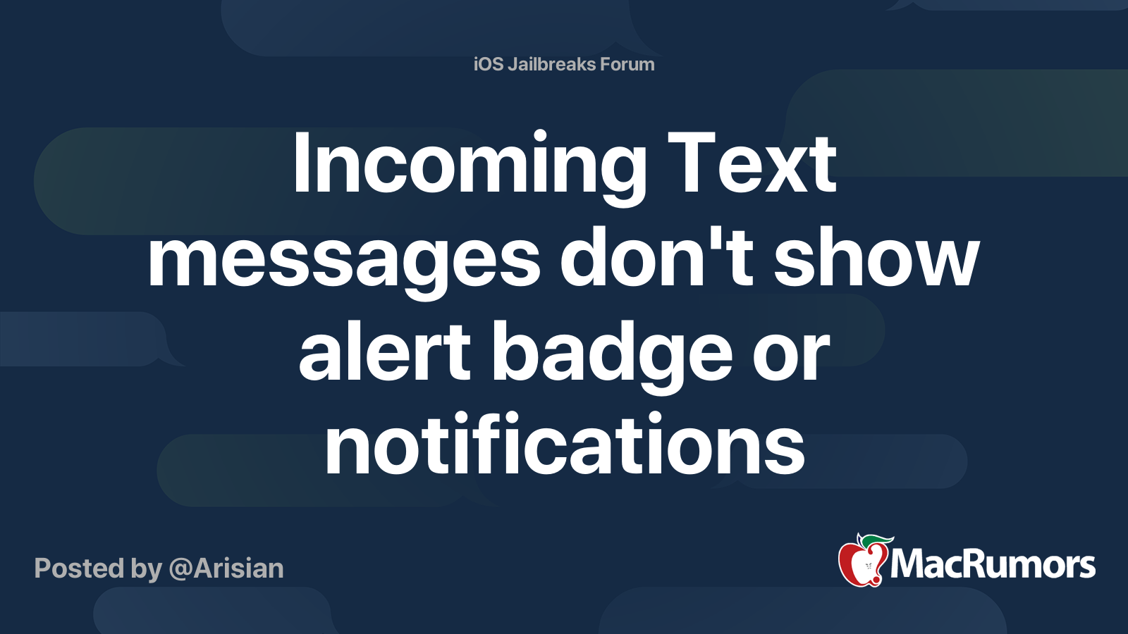 Incoming Text messages don't show alert badge or notifications ...