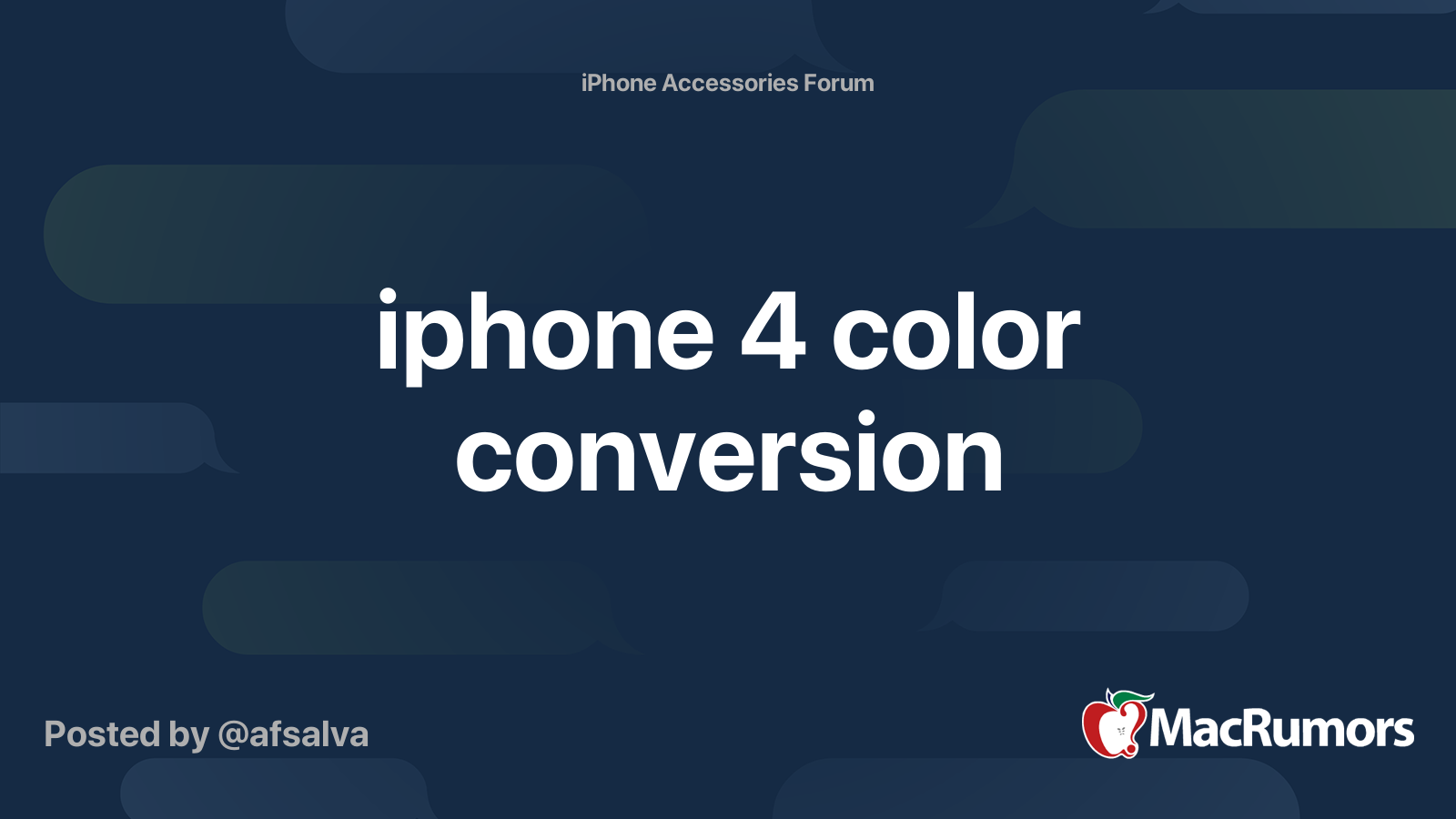 iphone 4 color conversion | MacRumors Forums