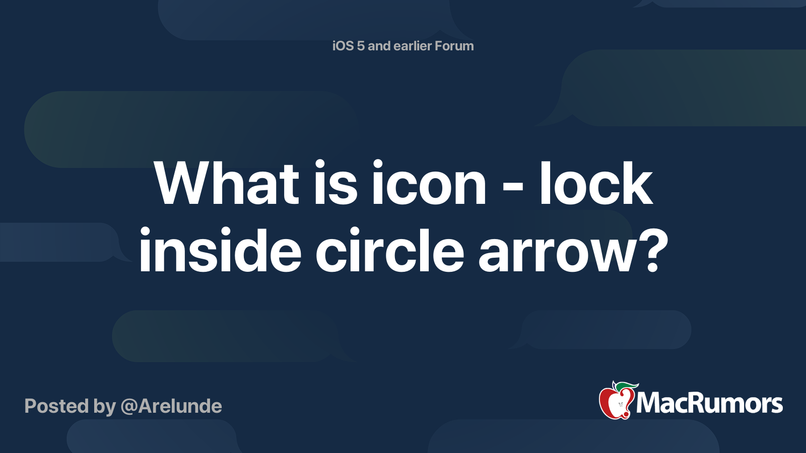 What is icon - lock inside circle arrow? | MacRumors Forums