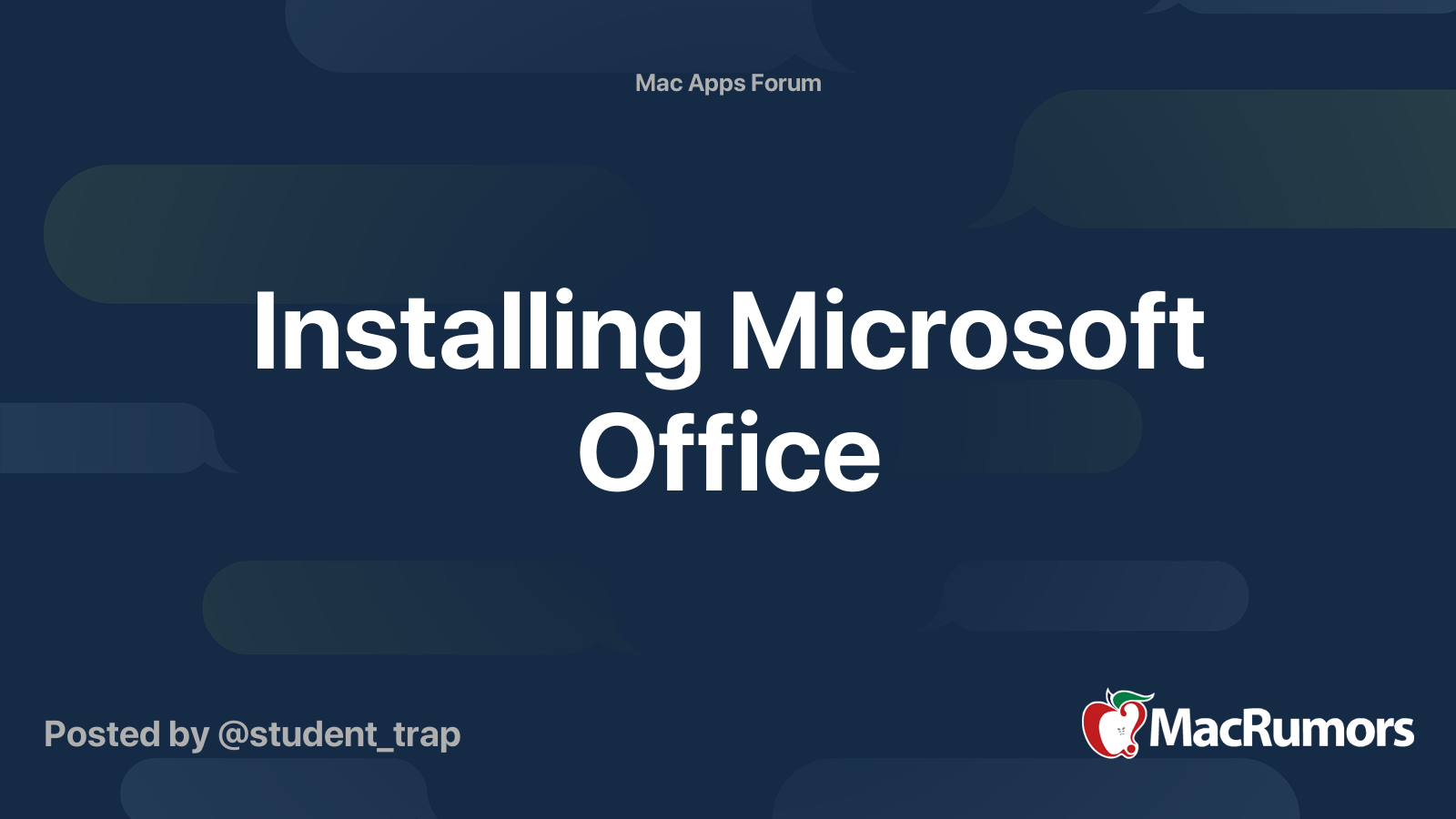 Installing Microsoft Office | MacRumors Forums