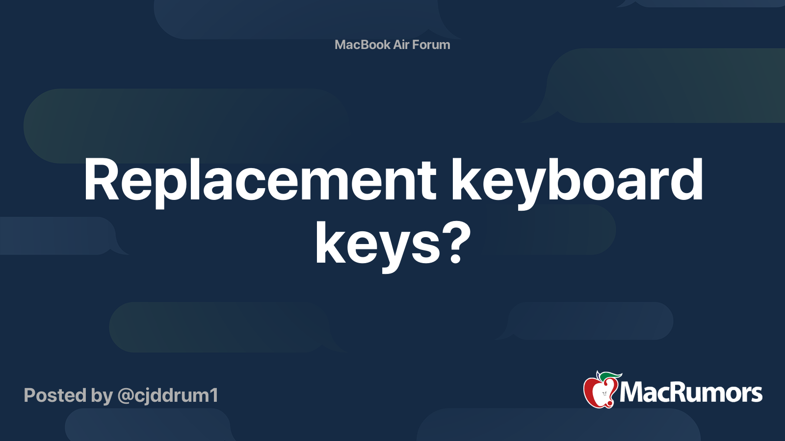 Replacement keyboard keys? | MacRumors Forums