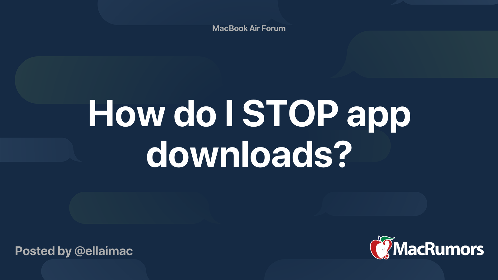 How do I STOP app downloads? | MacRumors Forums
