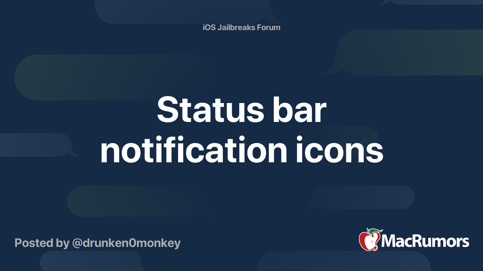 Status bar notification icons | MacRumors Forums