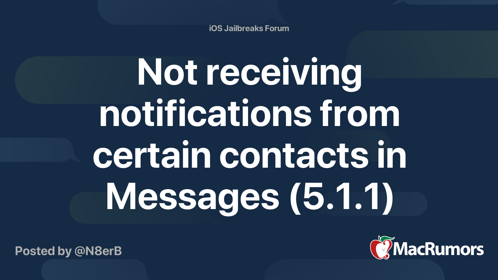 Not receiving notifications from certain contacts in Messages (5.1.1 ...