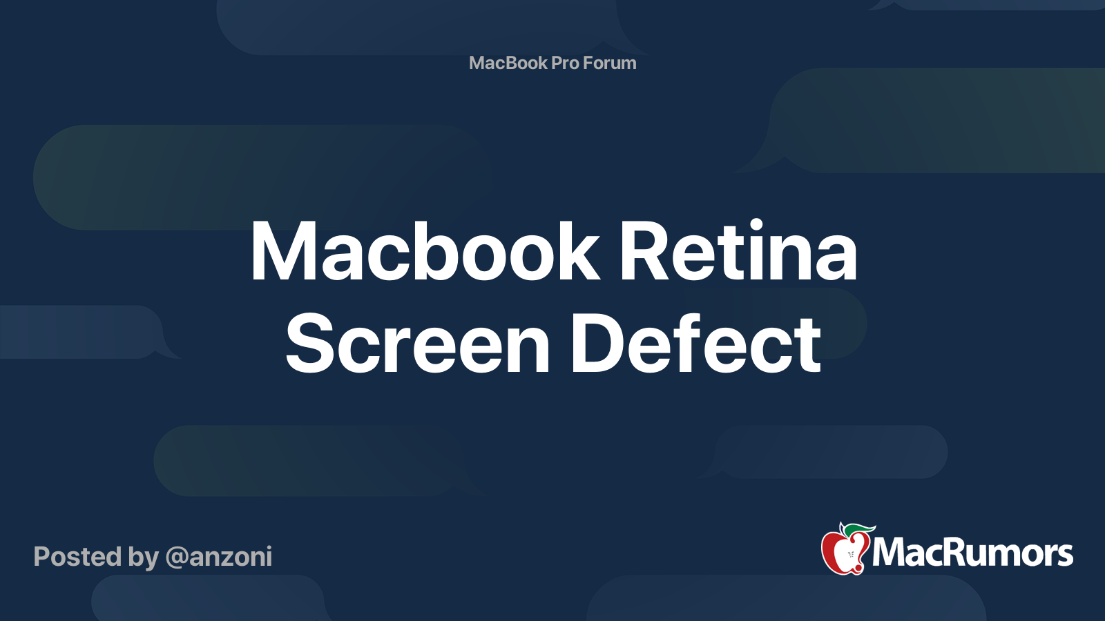 Macbook Retina Screen Defect | MacRumors Forums