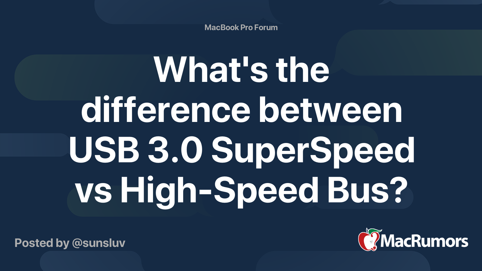 What's the difference between USB 3.0 SuperSpeed vs High-Speed Bus ...
