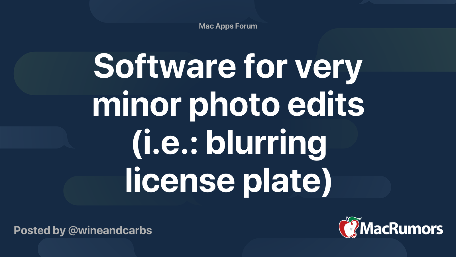 Software for very minor photo edits (i.e.: blurring license plate ...