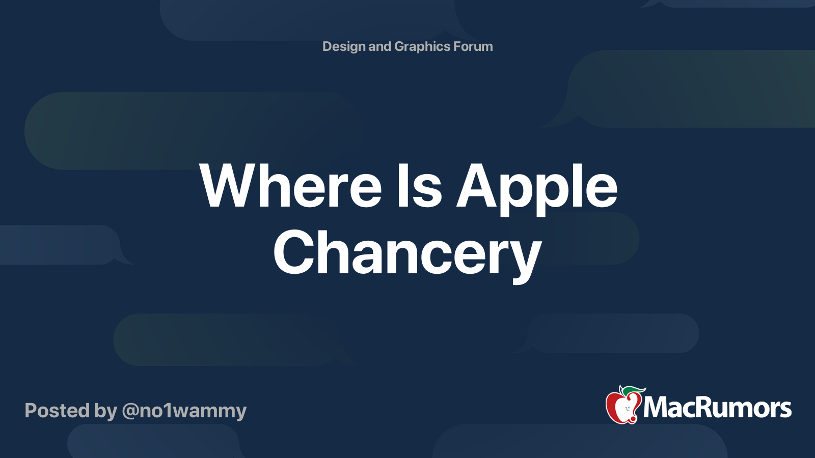 Where Is Apple Chancery | MacRumors Forums