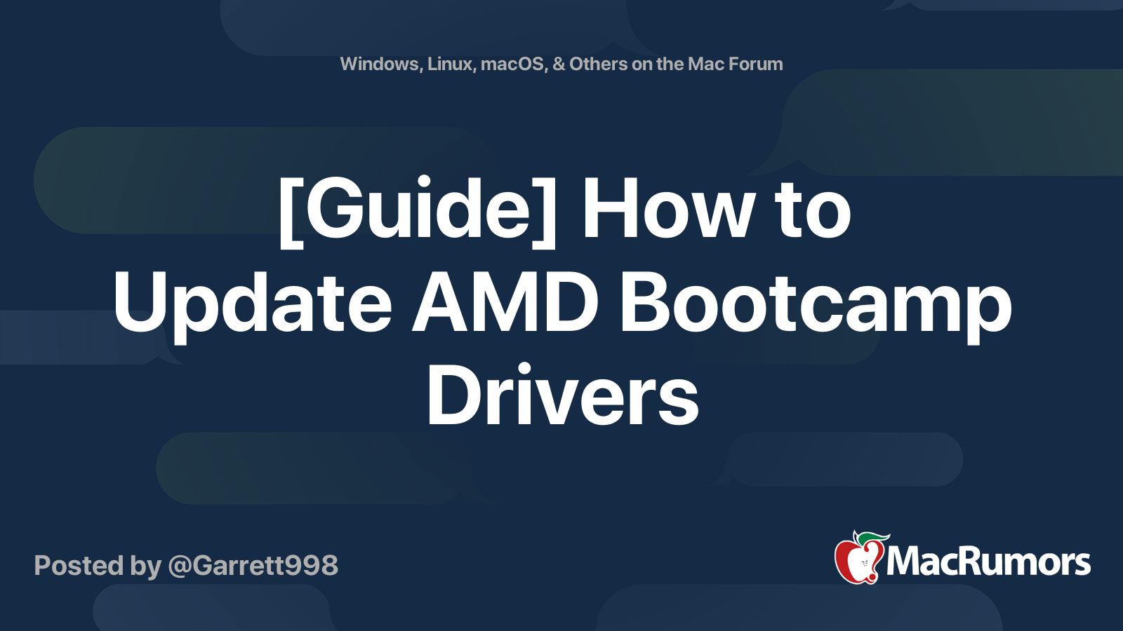 [Guide] How to Update AMD Bootcamp Drivers | MacRumors Forums