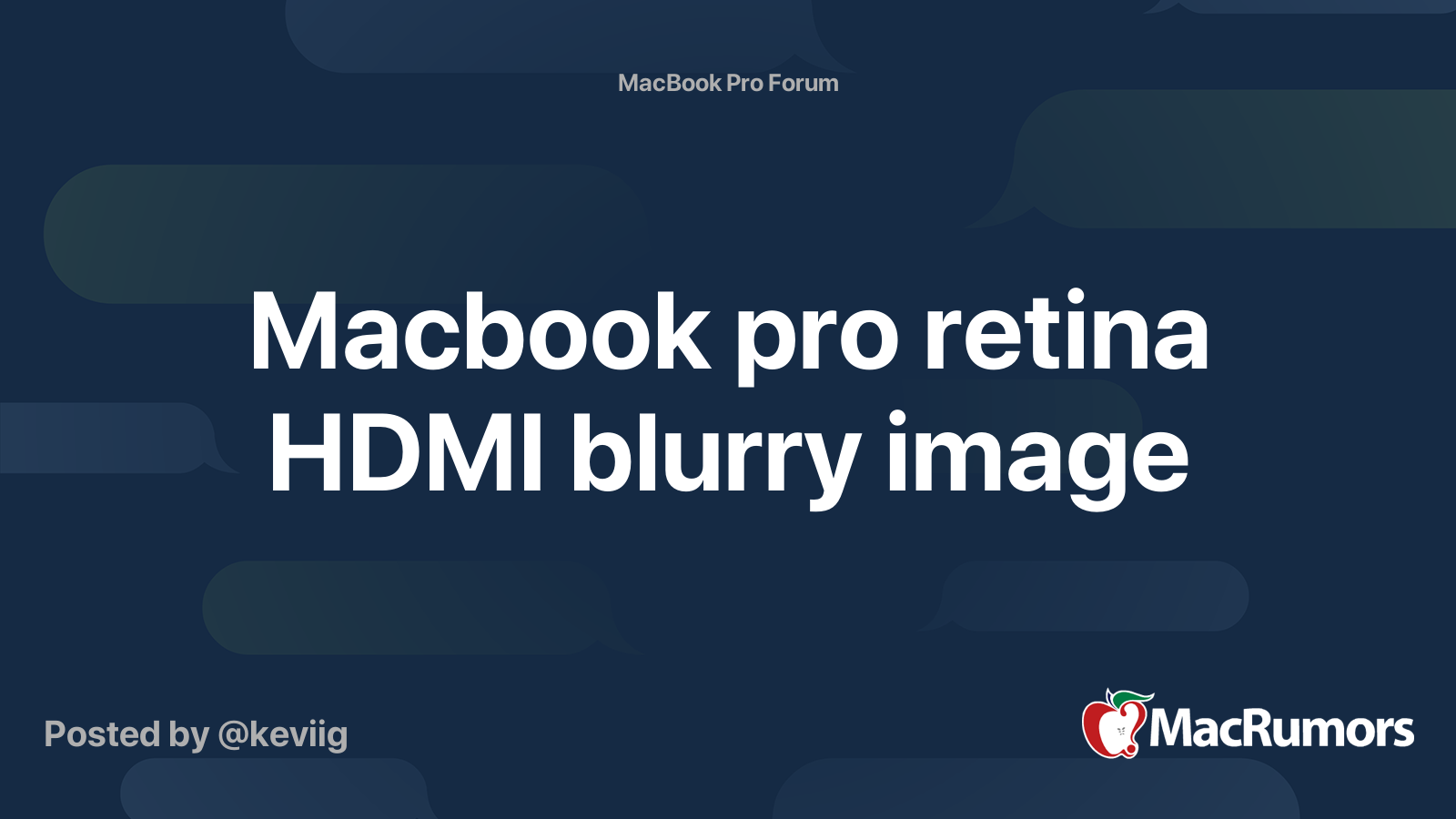 Macbook pro retina HDMI blurry image | MacRumors Forums