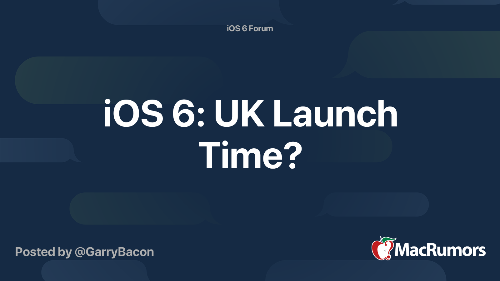 iOS 6: UK Launch Time? | MacRumors Forums