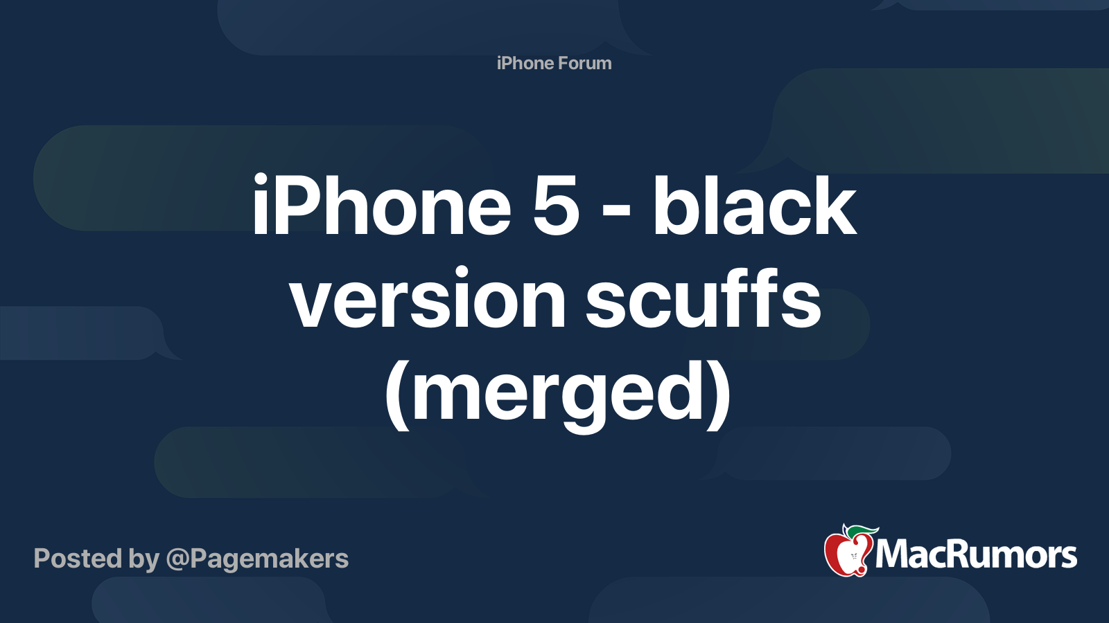 iPhone 5 - black version scuffs (merged) | MacRumors Forums