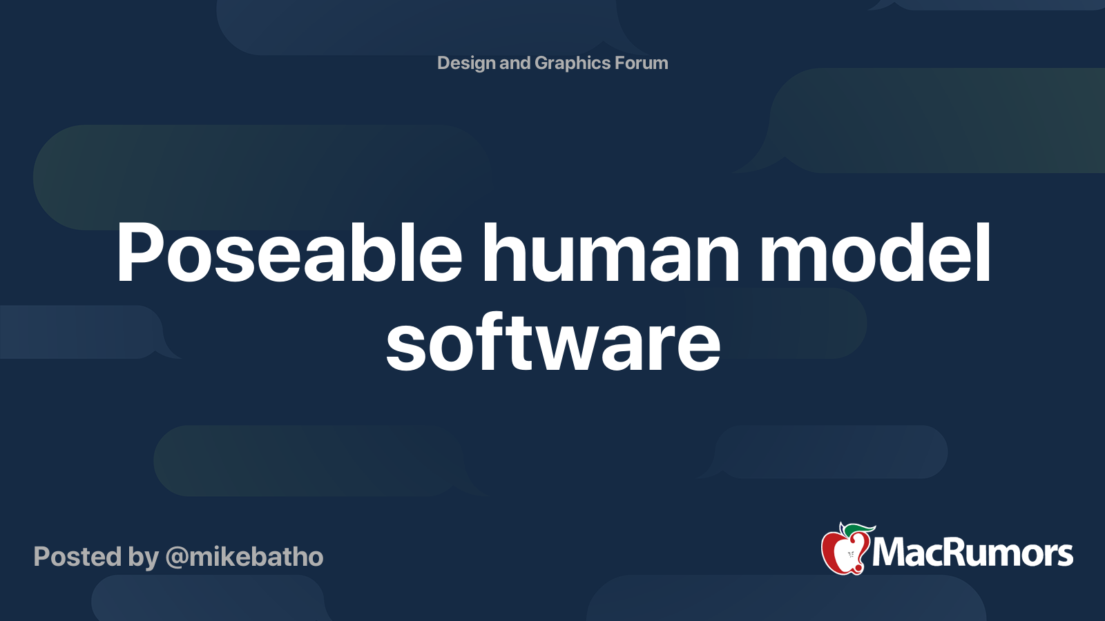 Poseable human model software | MacRumors Forums