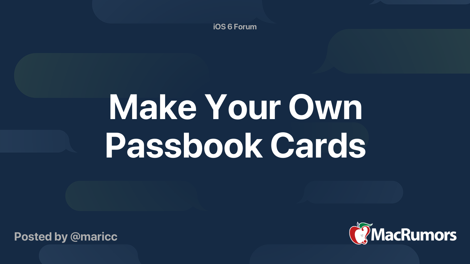 Make Your Own Passbook Cards | MacRumors Forums