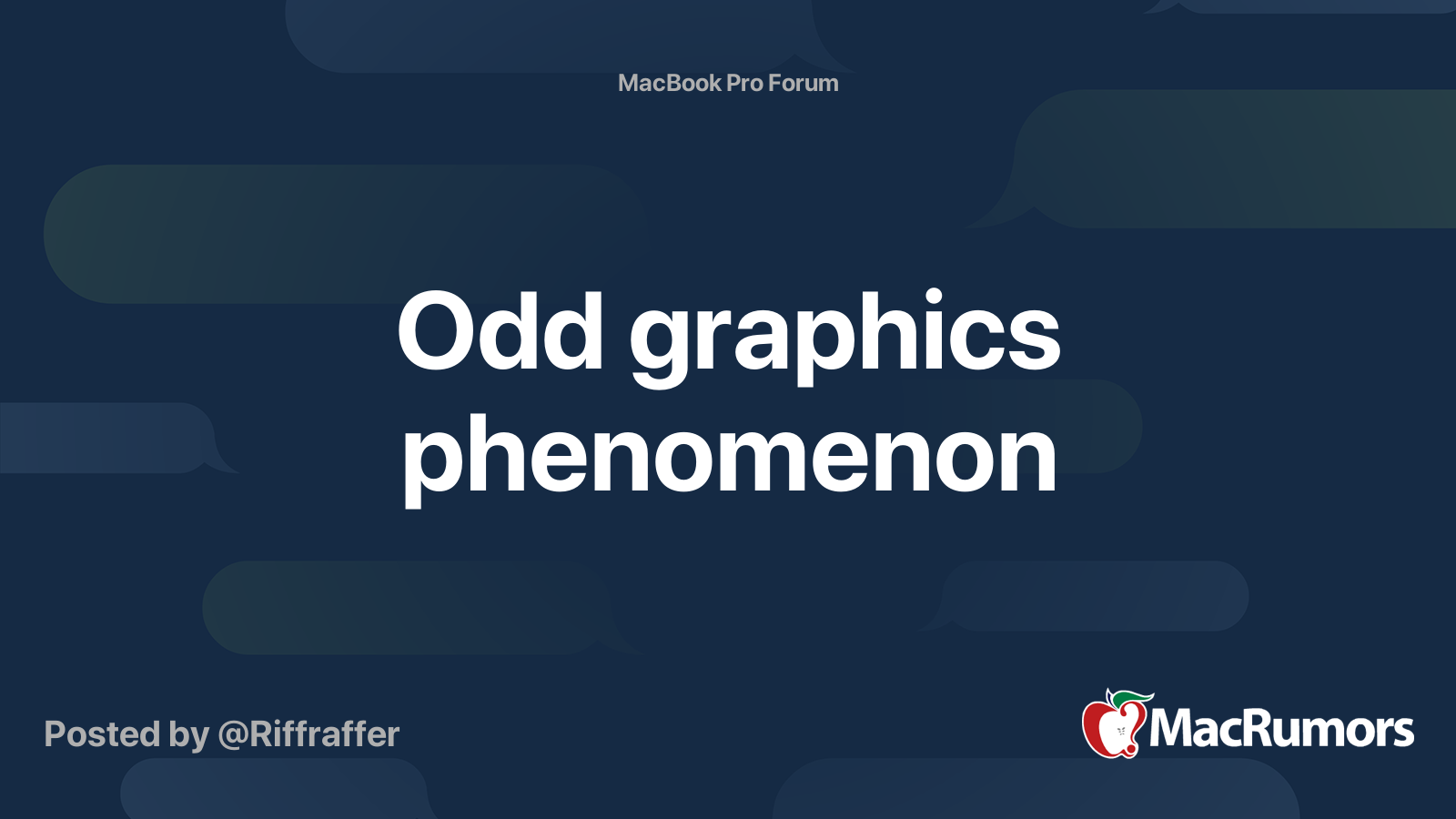 Odd graphics phenomenon | MacRumors Forums