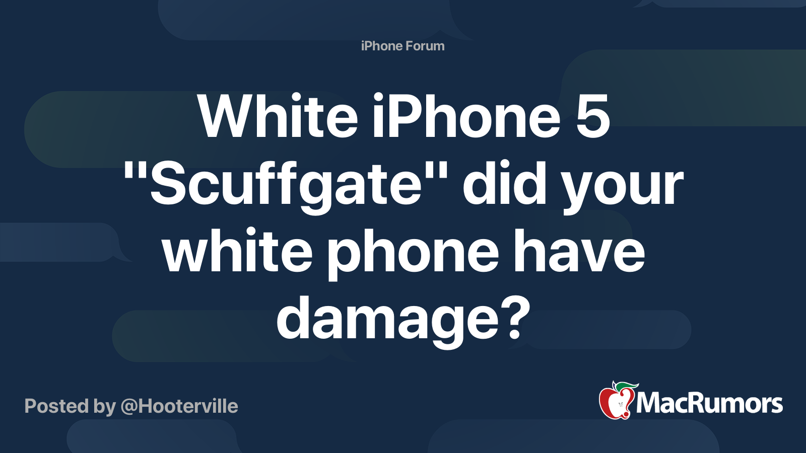 White iPhone 5 "Scuffgate" did your white phone have damage ...