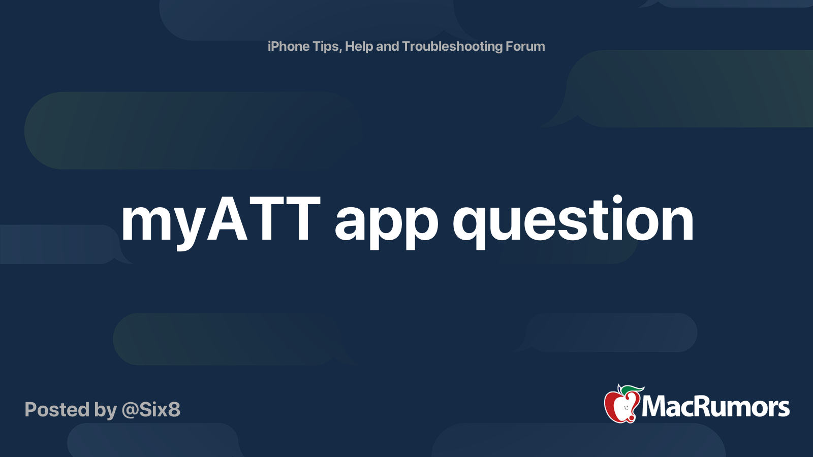 myATT app question | MacRumors Forums