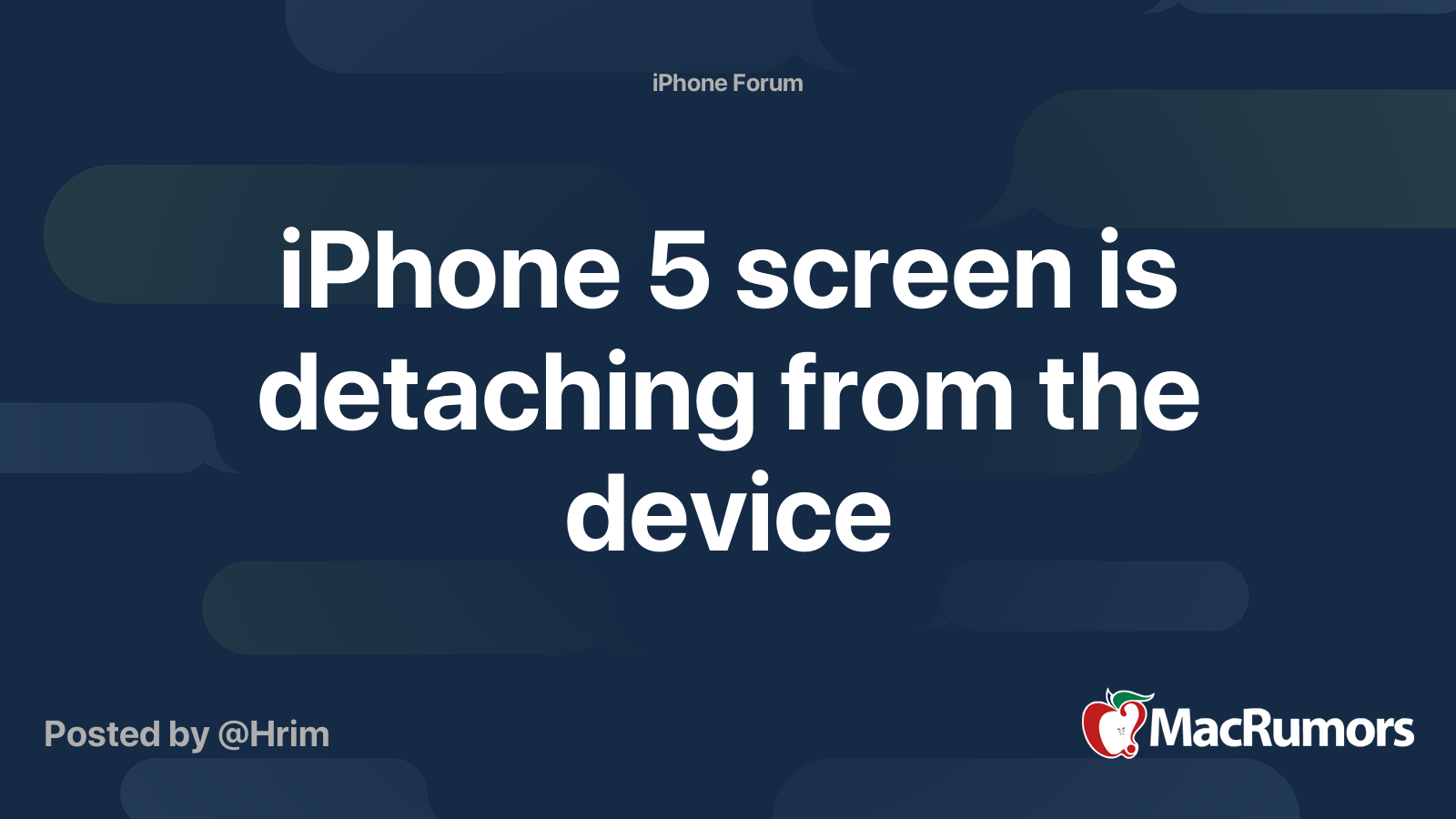 iPhone 5 screen is detaching from the device | MacRumors Forums