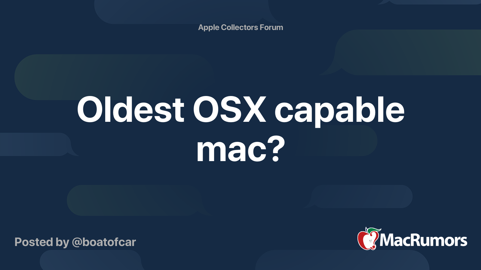 Oldest Osx Capable Mac Macrumors Forums 1972