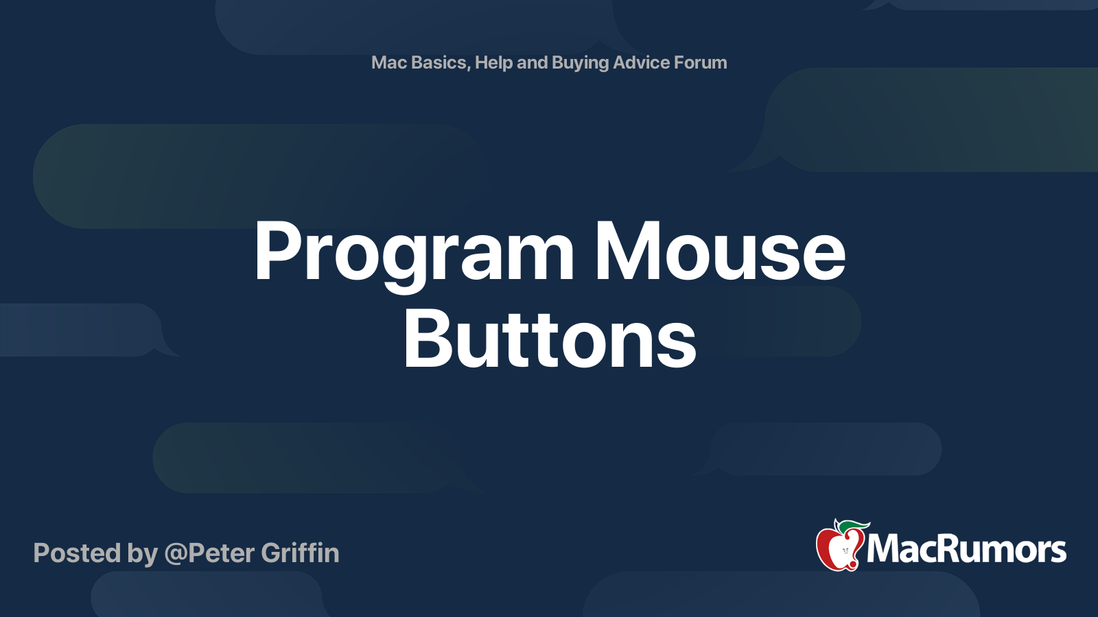 Program Mouse Buttons | MacRumors Forums