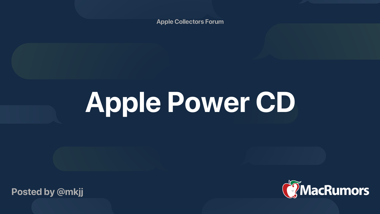 Apple Power CD | MacRumors Forums