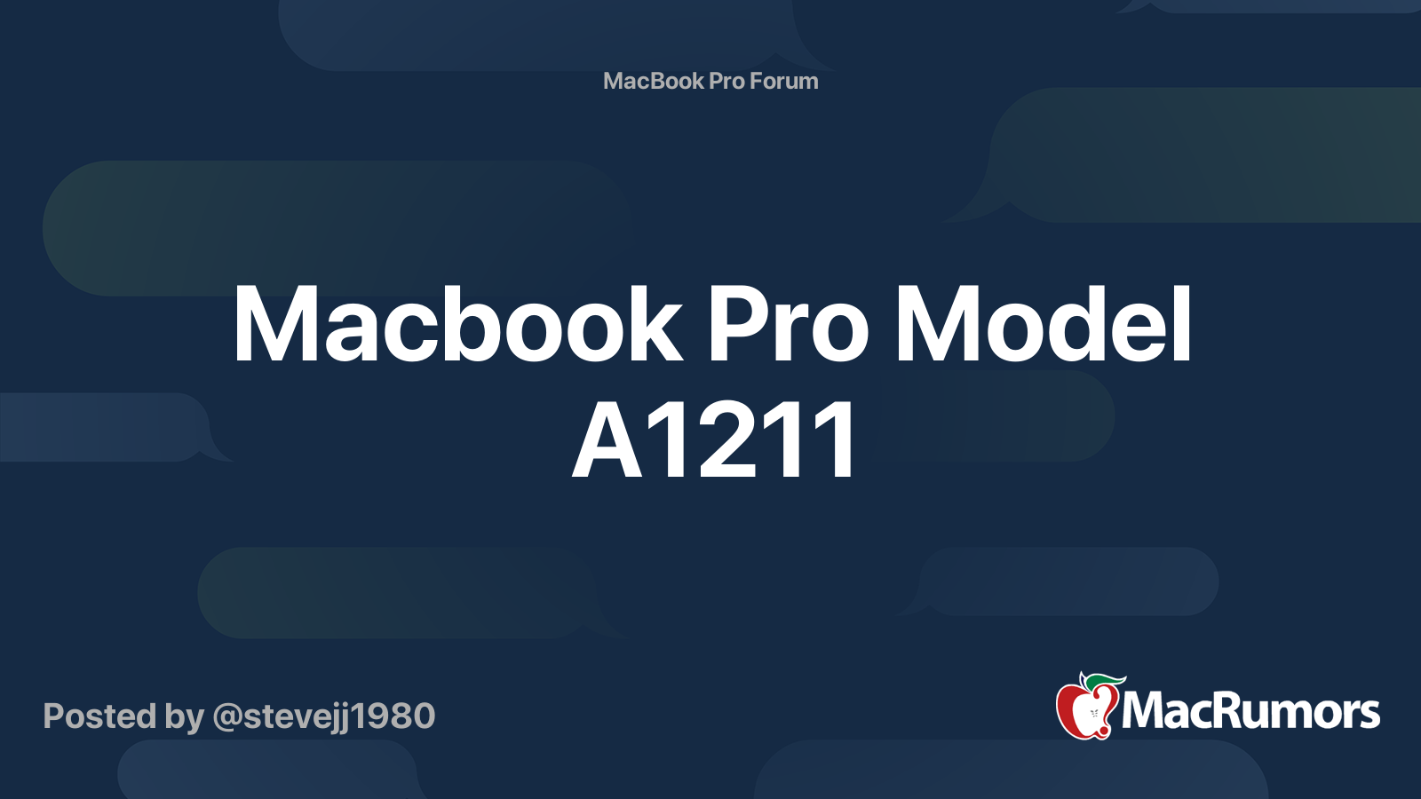 Macbook Pro Model A1211 | MacRumors Forums