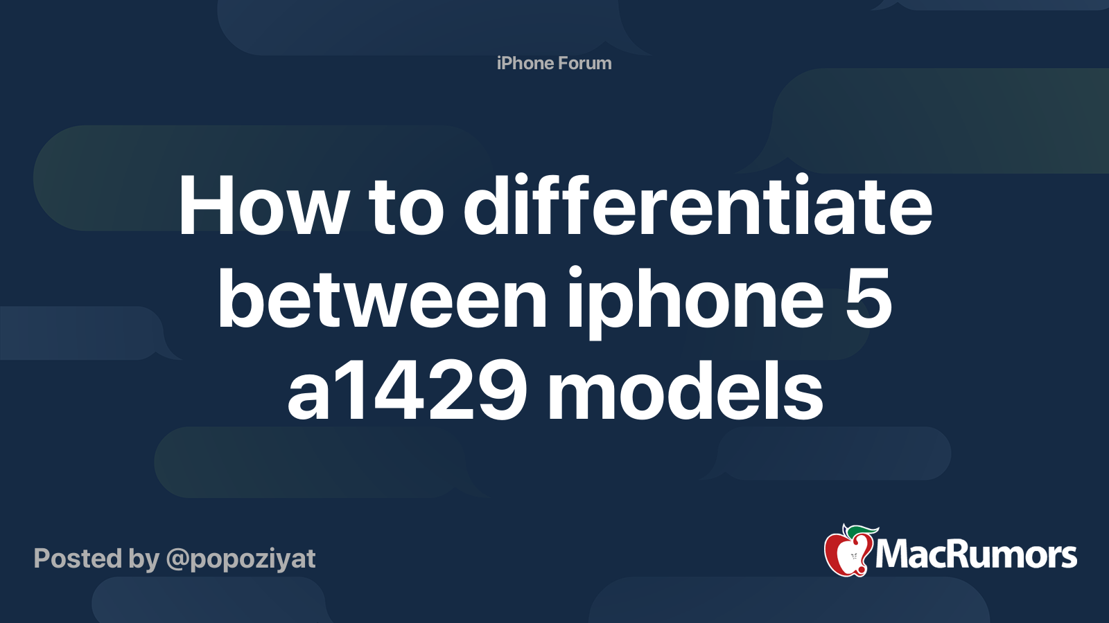 How to differentiate between iphone 5 a1429 models | MacRumors Forums