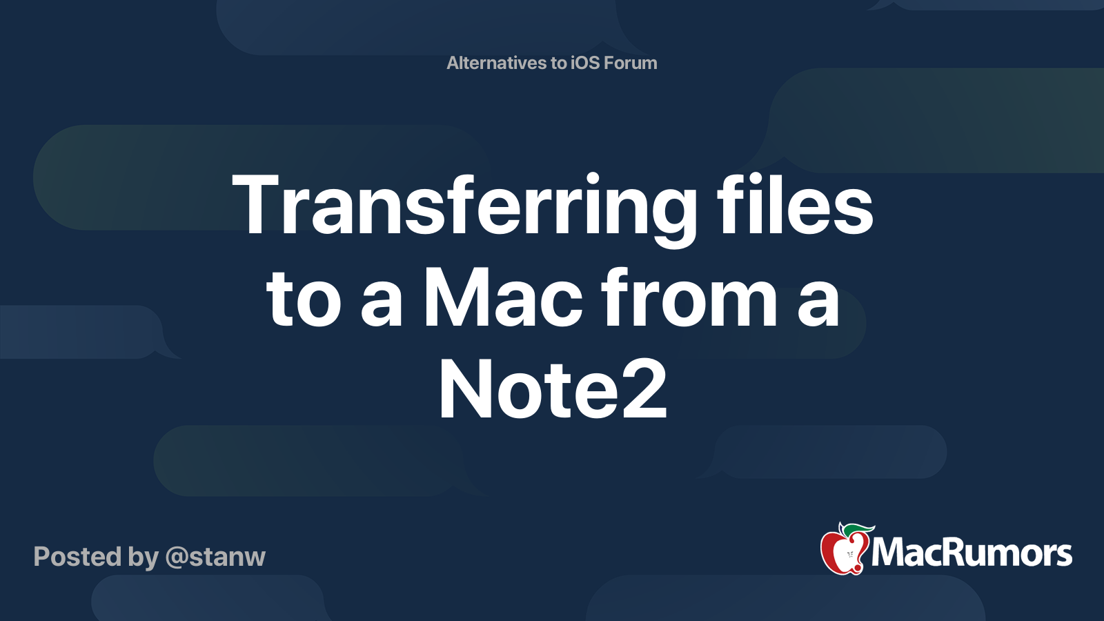 Transferring files to a Mac from a Note2 | MacRumors Forums